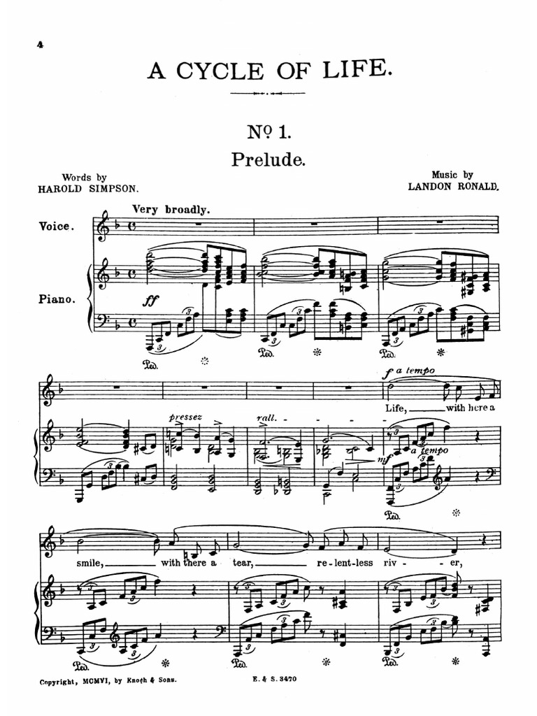 A Cycle of Life 1. Prelude (Medium) | PDF
