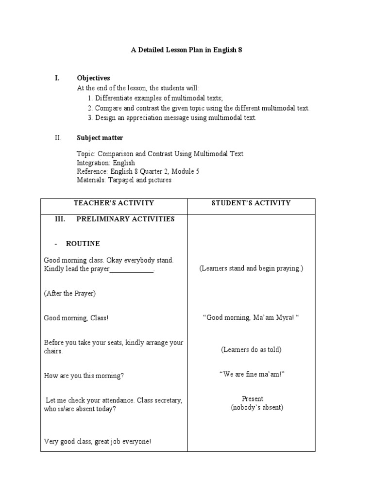 Comparison and Contrast Using Multimodal Texts | PDF | Books | Websites