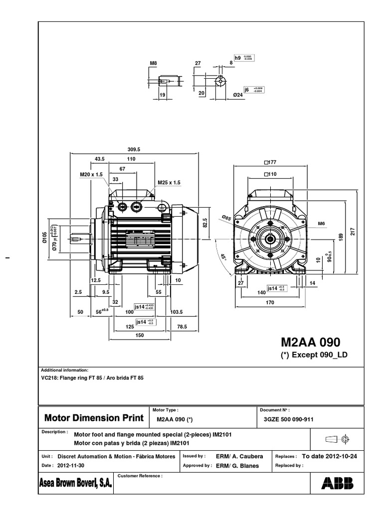 3GZE500090-911 Dim - Print.M2AA 090 IM-B34 FT-85 | PDF