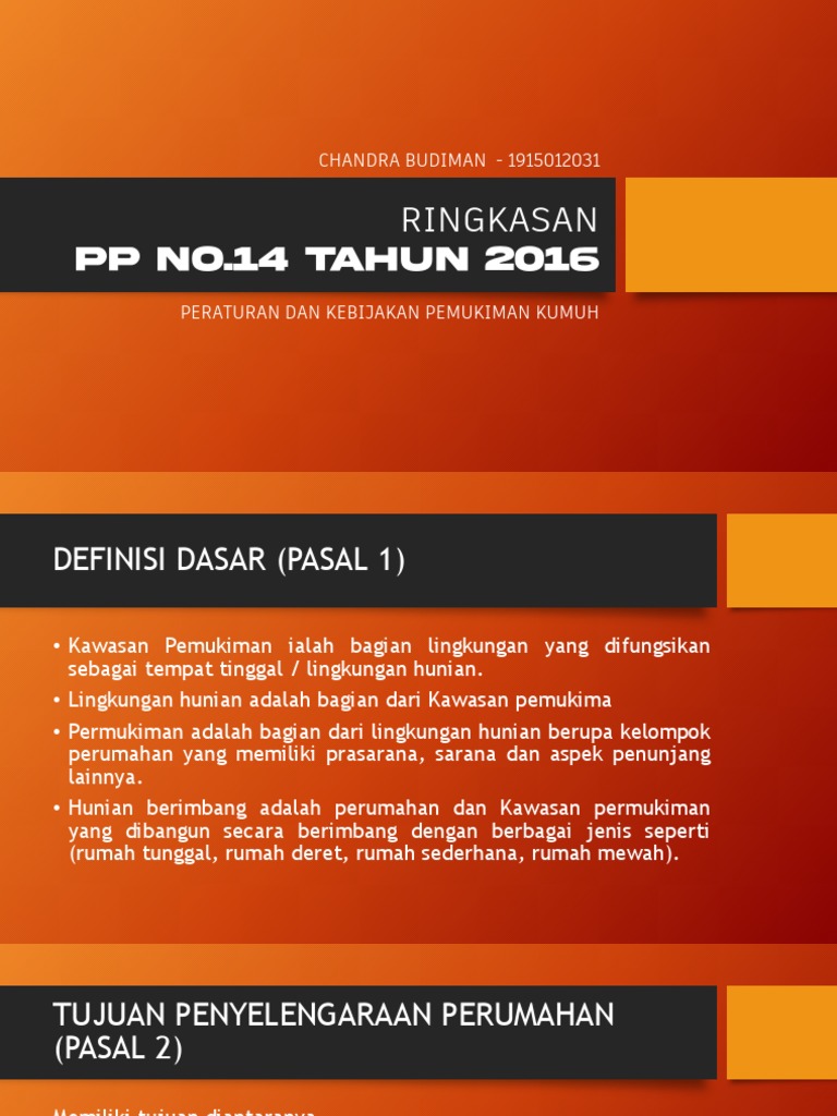 Ringkasan PP No.14 2016 | PDF