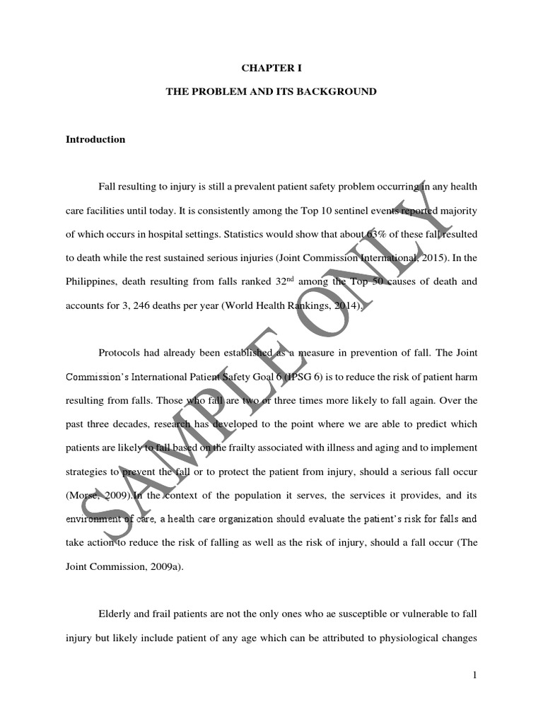 Sample Research Proposal | PDF | Joint Commission | Nursing