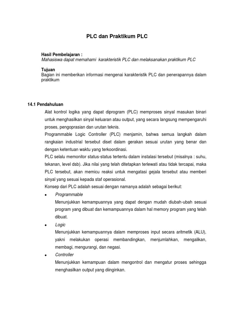 MODUL - PLC Input Output Digital | PDF