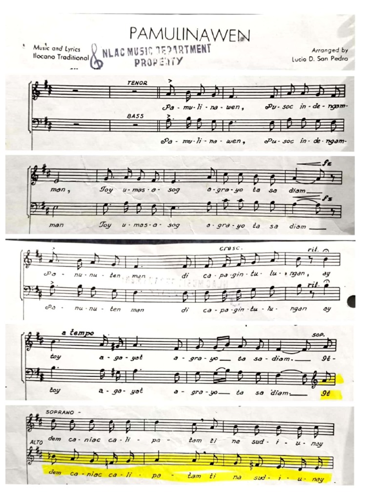Pamulinawen (SATB Cut) | PDF