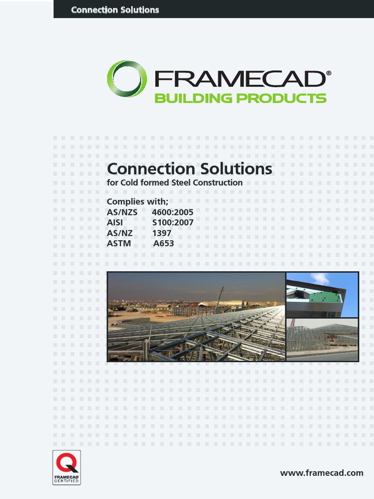 Framecad Connectors | PDF | Screw | Electrical Connector