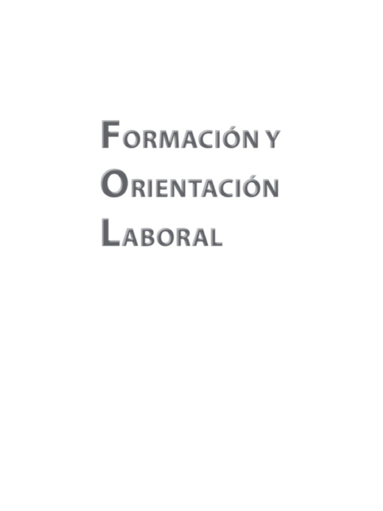 Formación y Orientación Laboral | PDF