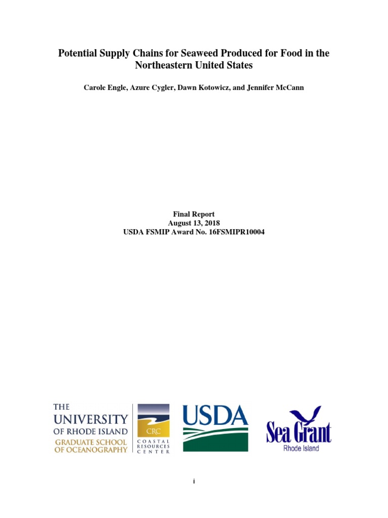 Seaweed Supply Chain Analysis FINAL | PDF | Focus Group | Supply Chain