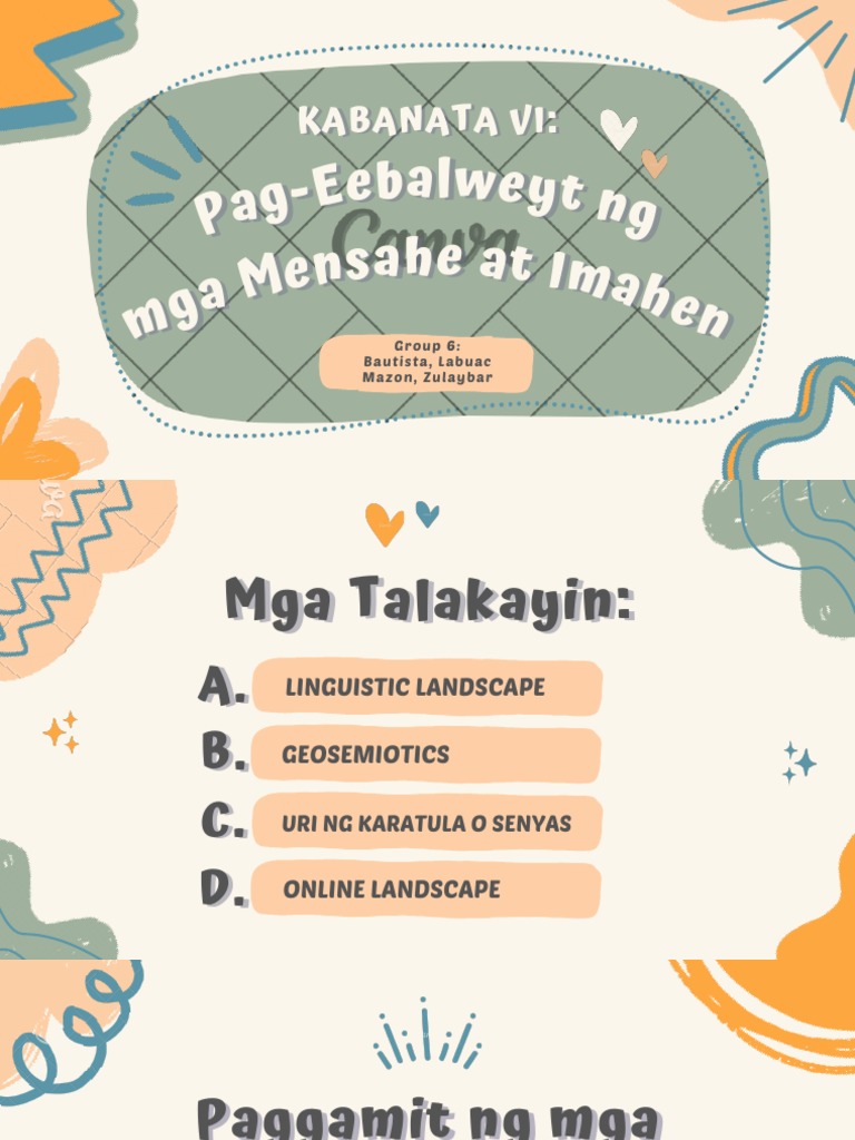 Group 6 Pag Eebalweyt NG Mga Mensahe at Imahen | PDF