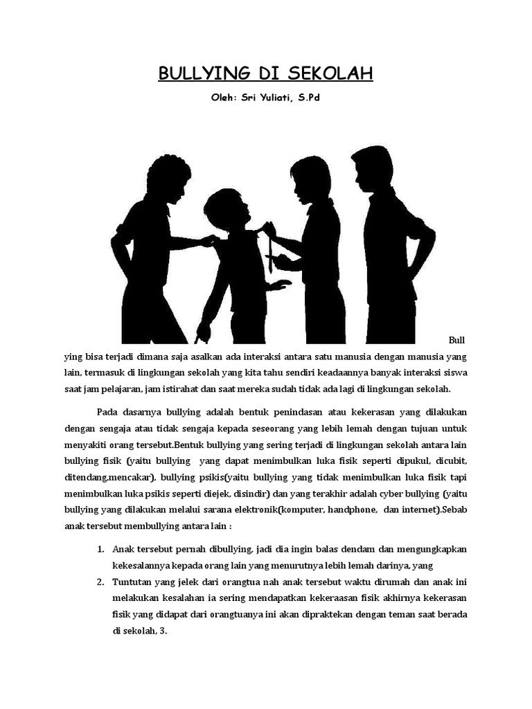 Artikel Bullying Di Sekolah | PDF