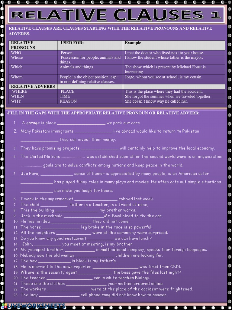 Relative Clauses Explained | PDF | Linguistics