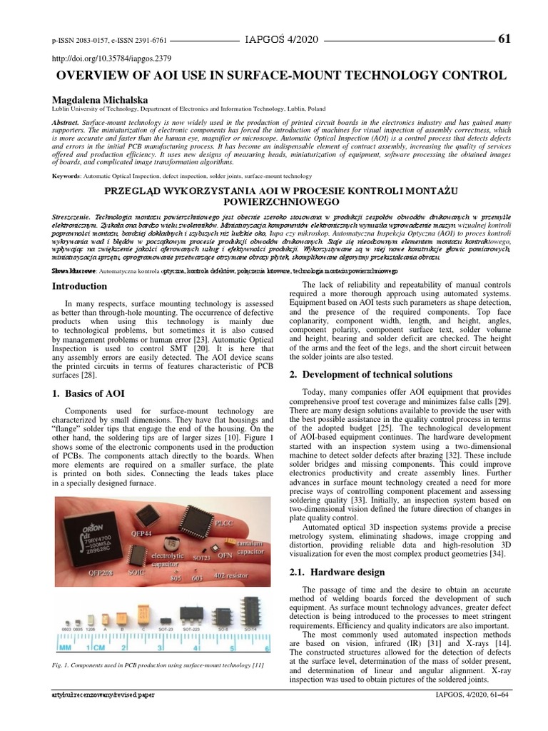 Overview of AOI Use in Surface Moun | PDF | Art | Computers