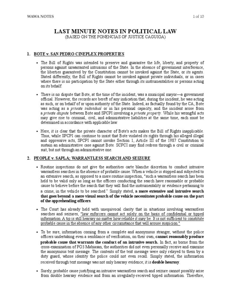 LMN in Political Law | PDF | Eminent Domain | Overbreadth Doctrine