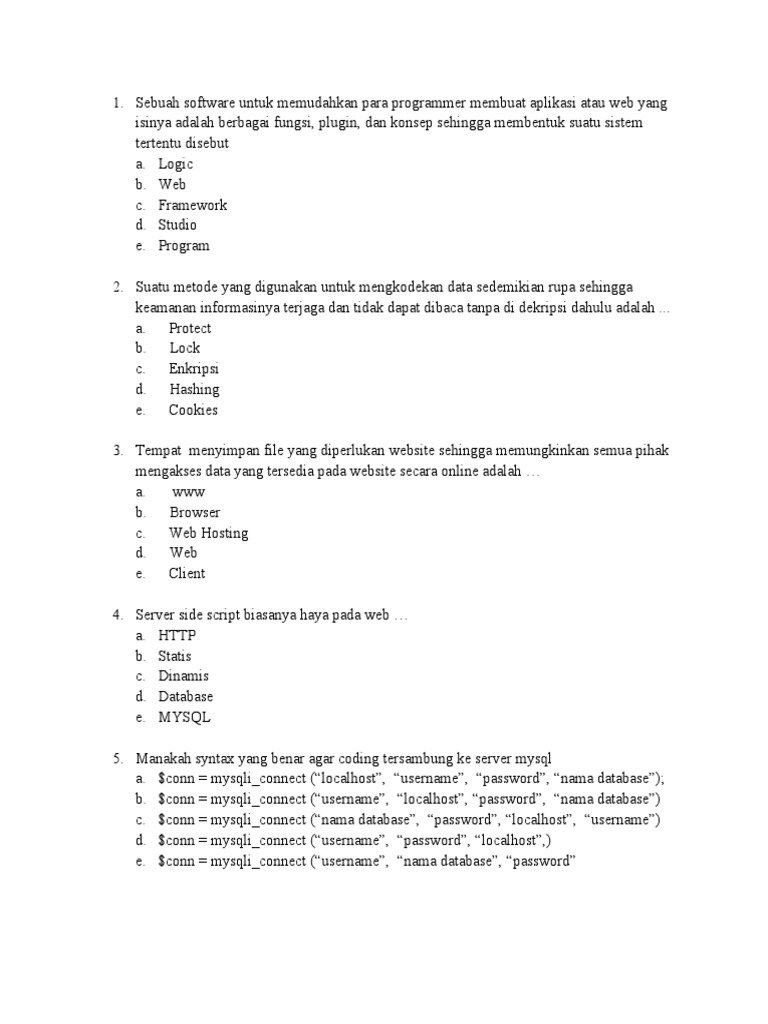 Soal Uas Pemrograman Web Xii - Ferdy Hernandar | PDF
