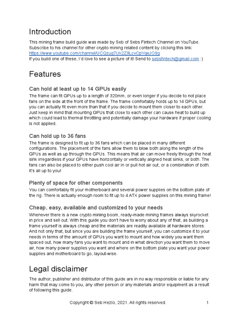 Pages 2 From EXTREMELY - COOL - DIY - 14x - GPU - Mining - Rig - Frame ...