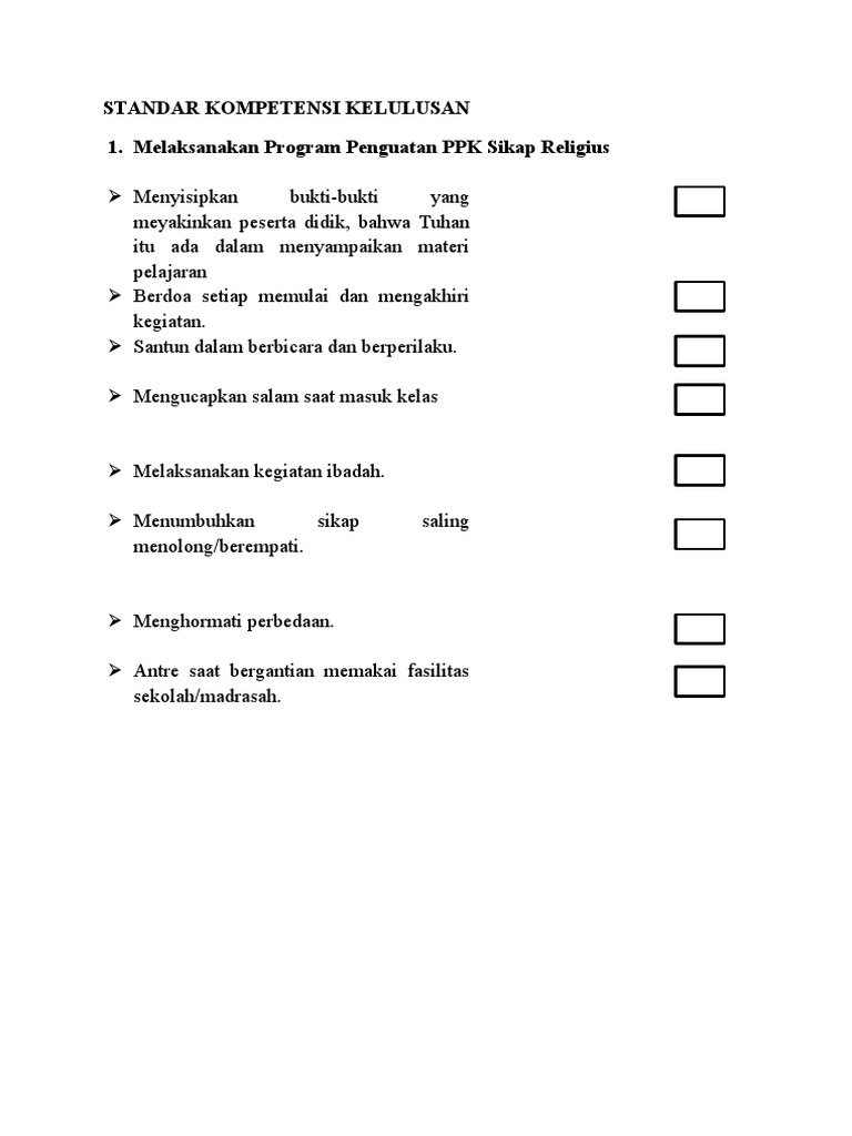 Sampul Map - Standar Kompetensi Kelulusan | PDF