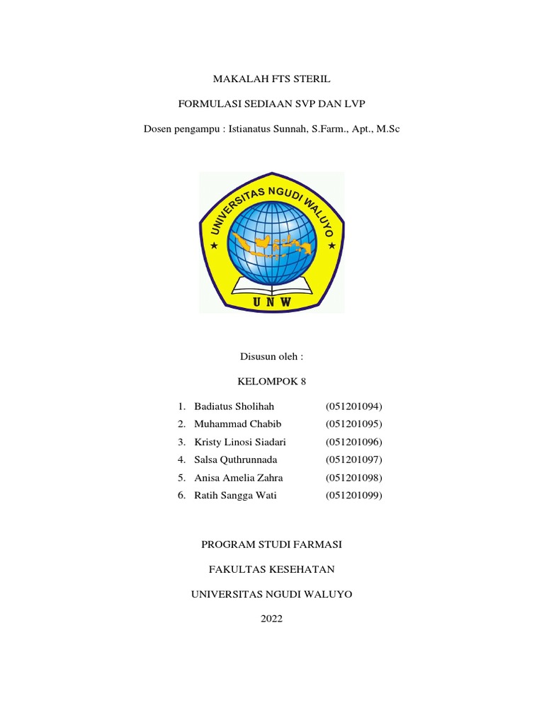 Makalah FTS Steril SVP Dan LVP | PDF