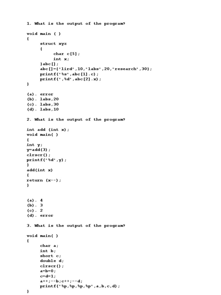 100 C Objectives | PDF | Computer Science | Computer Libraries