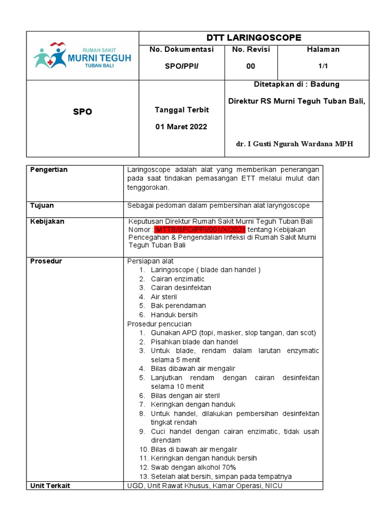27.spo DTT Laringoscope | PDF