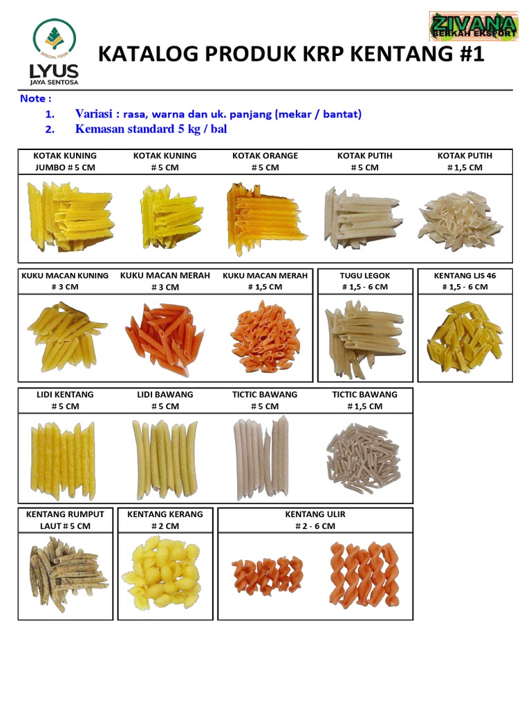 Katalog Produk Snack dan Tepung | PDF