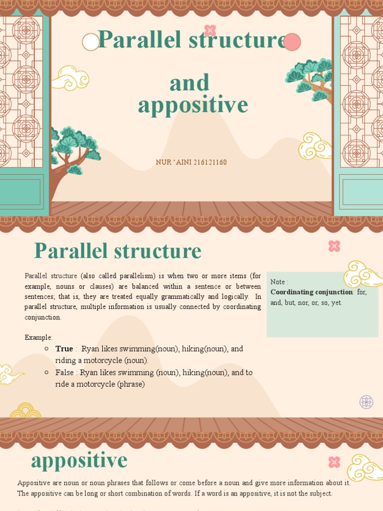 Parallel Structure and Appositive | PDF