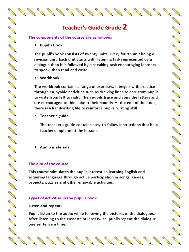 Teacher's Guide Grade 2 | PDF | English Language | Learning