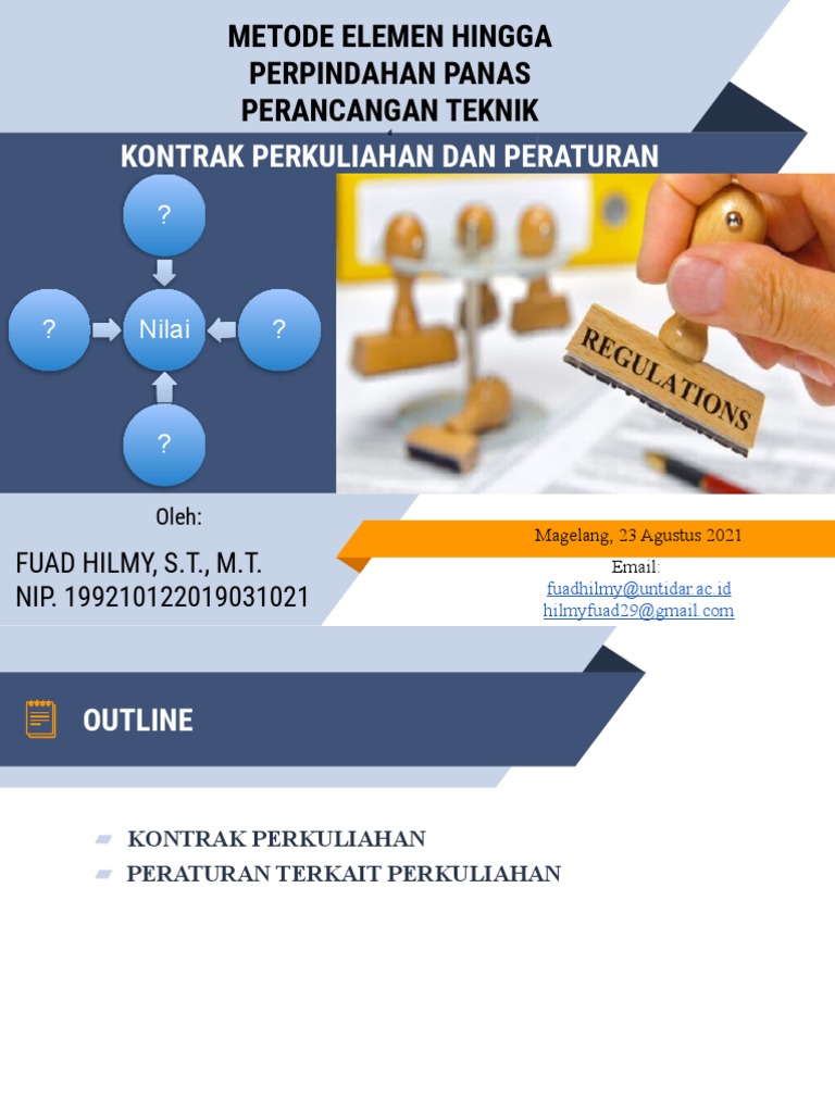 Pertemuan 1 - Kontrak Kuliah Dan Peraturan Kelas | PDF