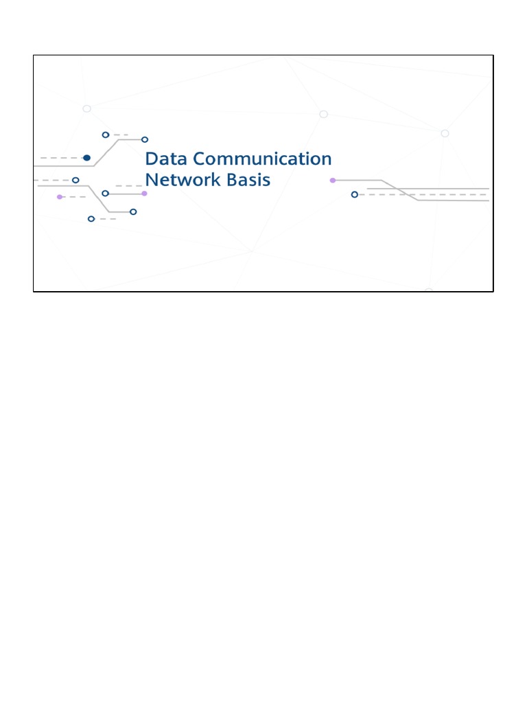 01 Data Communication Network Basis | PDF | Computer Network | Network Switch