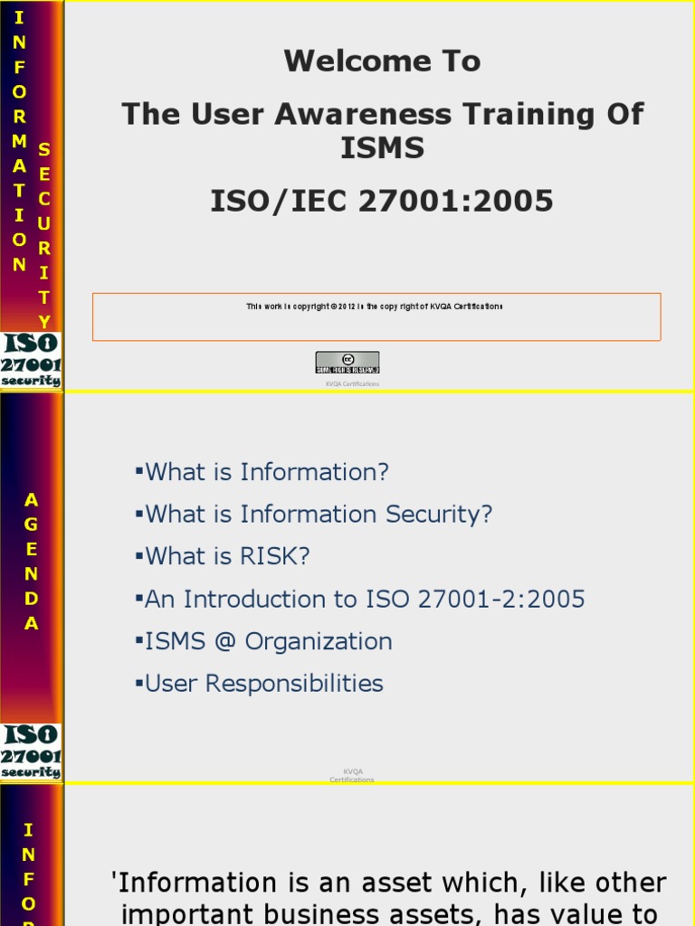 ISO27k Awareness Presentation | PDF | Threat (Computer) | Information Security