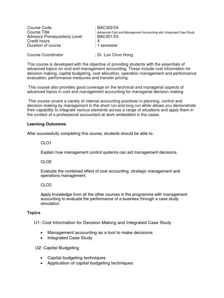 BAC302 - 04 Advanced Cost and Management Accounting With Integrated ...