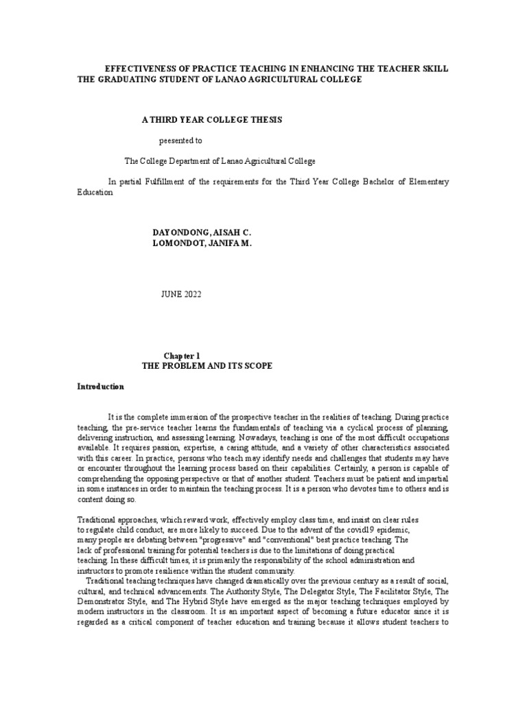 Practice Teaching | PDF | Teaching Method | Teachers