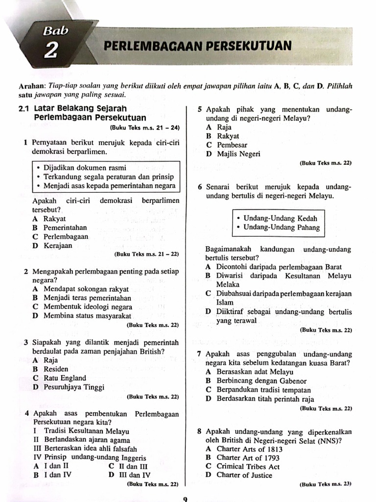 Bab 2 F5 Perlembagaan Persekutuan | PDF