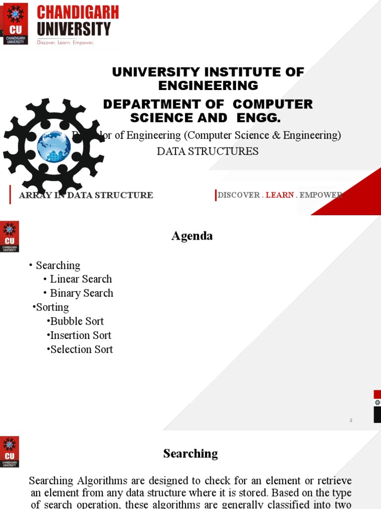 Chapter 2 Array Searching And Sorting Pdf Mathematical Logic Algorithms And Data Structures