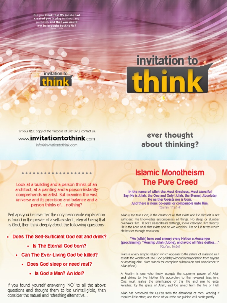 Invitation To Think | PDF