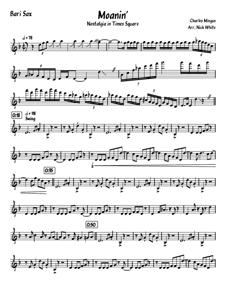 Moanin | PDF | Jazz | African American Music