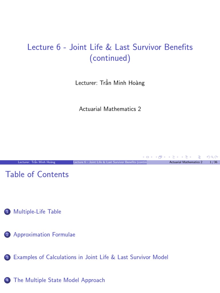 AM2 Slide L6 | PDF | Insurance | Applied Mathematics