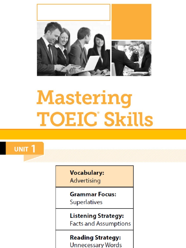 Mastering TOEIC Skills Unit 1 | PDF