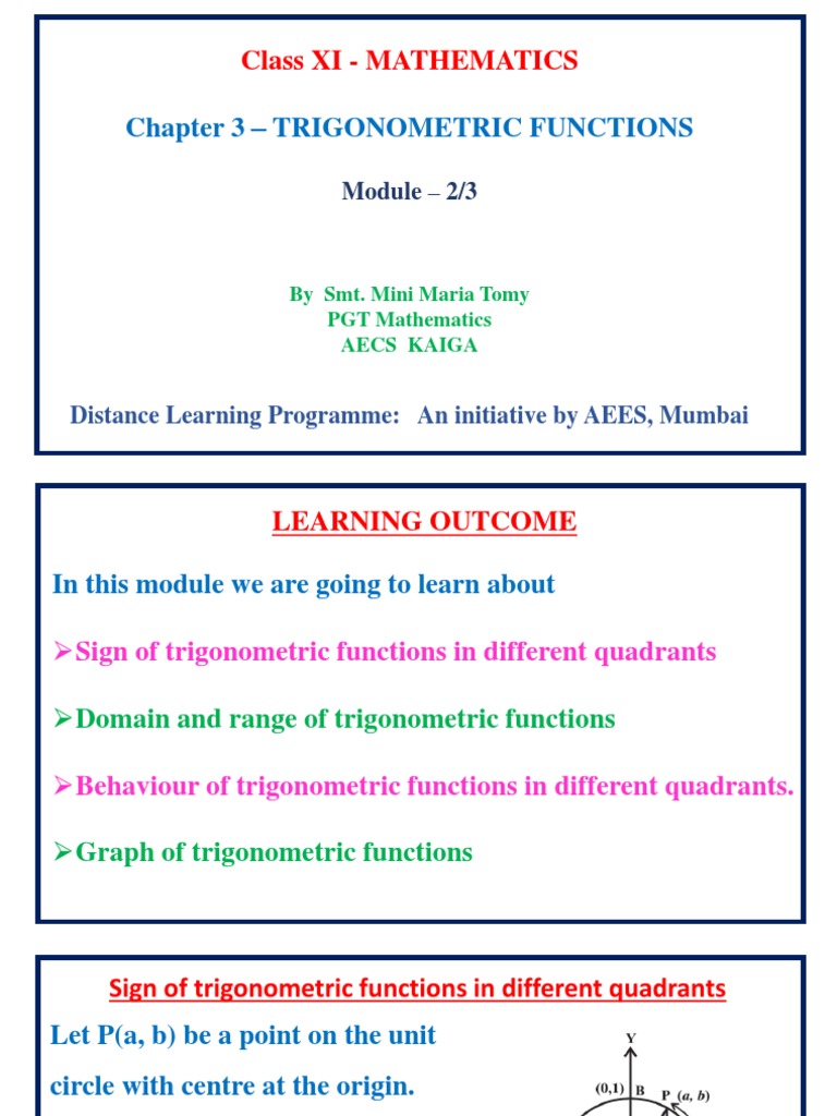 20200921-XI-Maths-Trigonometric Functions-2 of 3 | PDF | Trigonometric ...