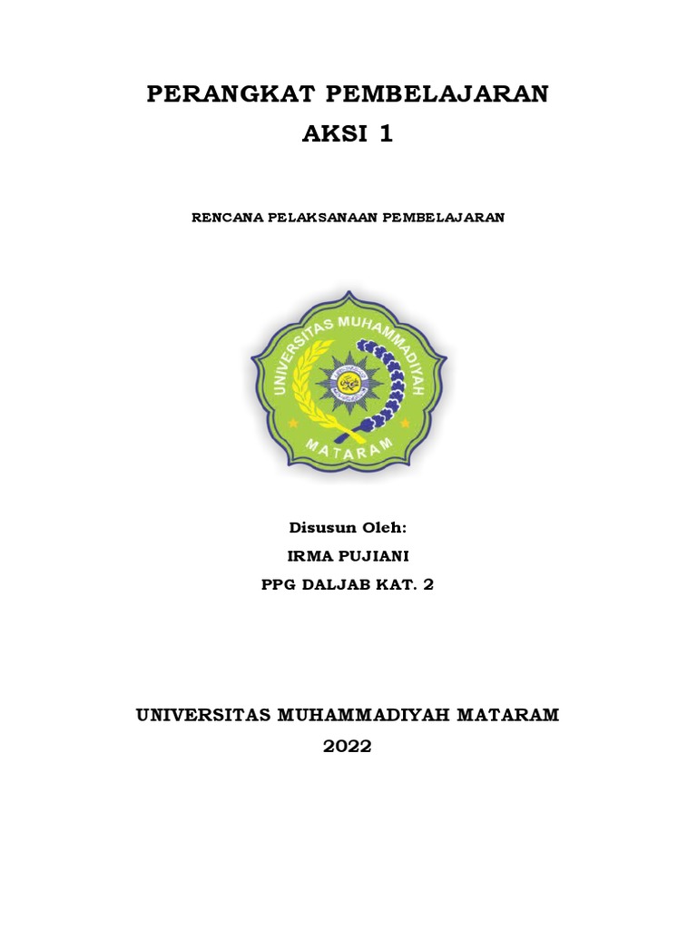RPP Irma Rencana Aksi 1 | PDF | Karier & Perkembangan | Seni