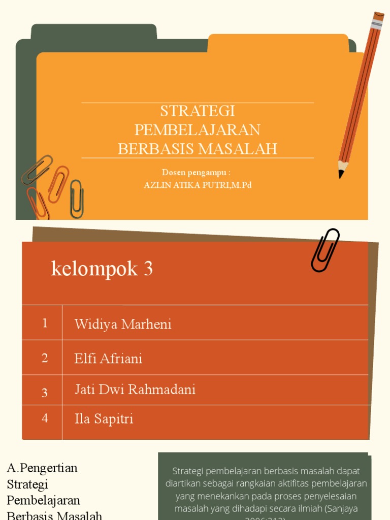 Kelompok 3 Strategi Pembelajaran Berbasis Masalah | PDF