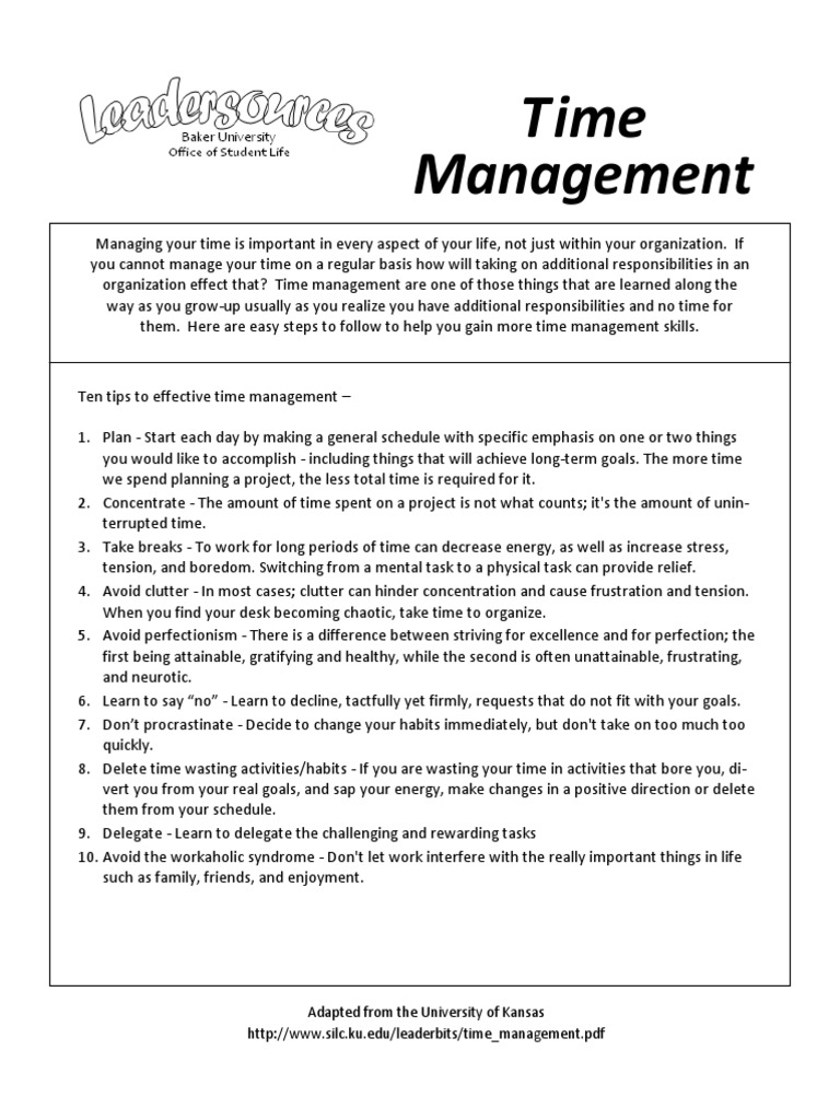 Time Management | PDF