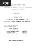 Simple Pendulum Lab Report | PDF | Pendulum | Physics