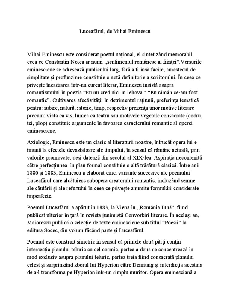 Luceafarul | PDF