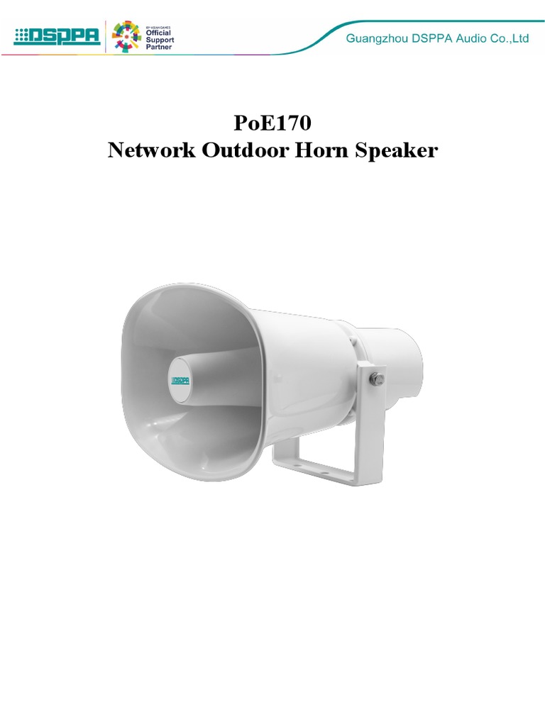 DSPPA POE170 Datasheet | PDF | Computer Network | Loudspeaker