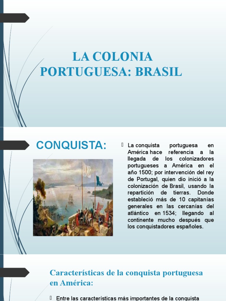 Características de la colonización portuguesa | PDF | Portugal | Brasil