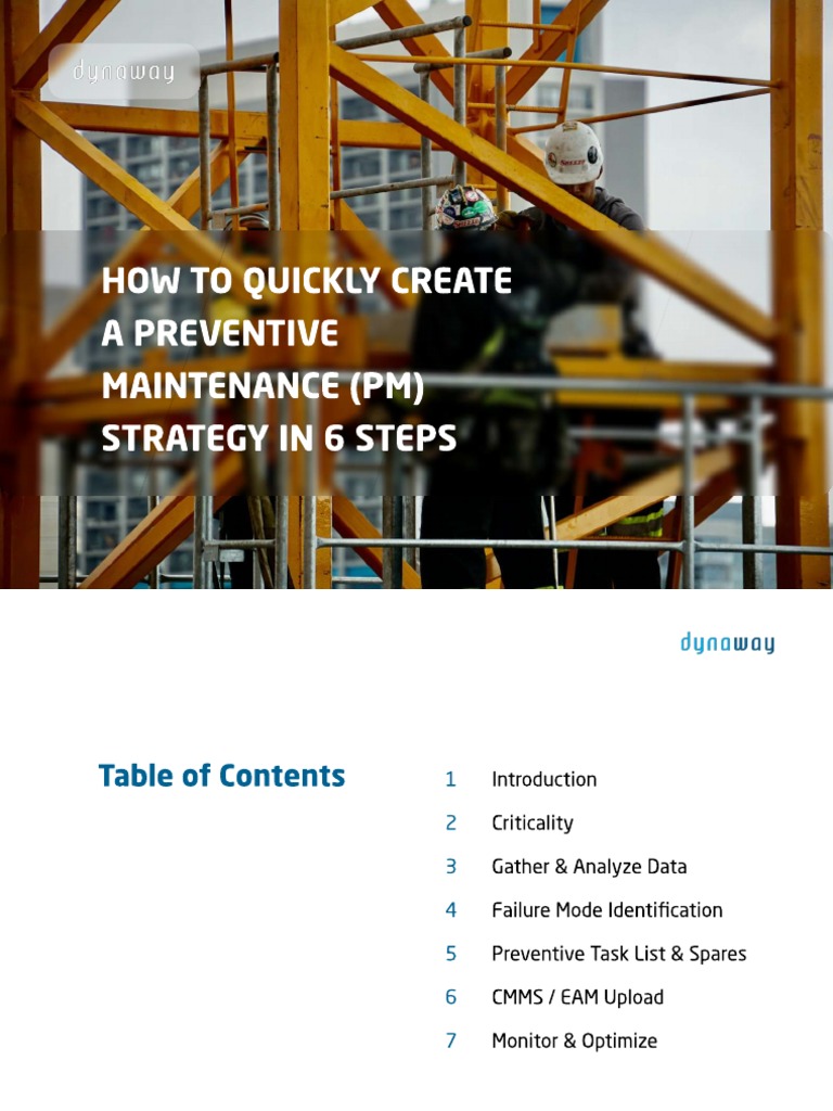 How To Quickly Create A Preventive Maintenance Strategy In 6 Steps Pdf