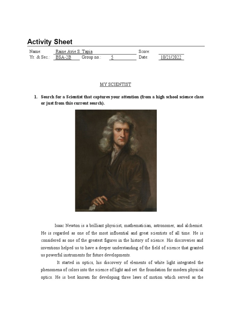 Isaac Newton: Revolutionizing Science | PDF | Science | Mathematics