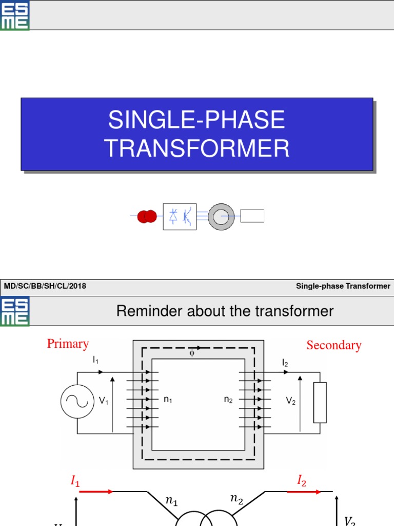 06 Modeling Single Phase Transfo | PDF | Transformer | Inductance