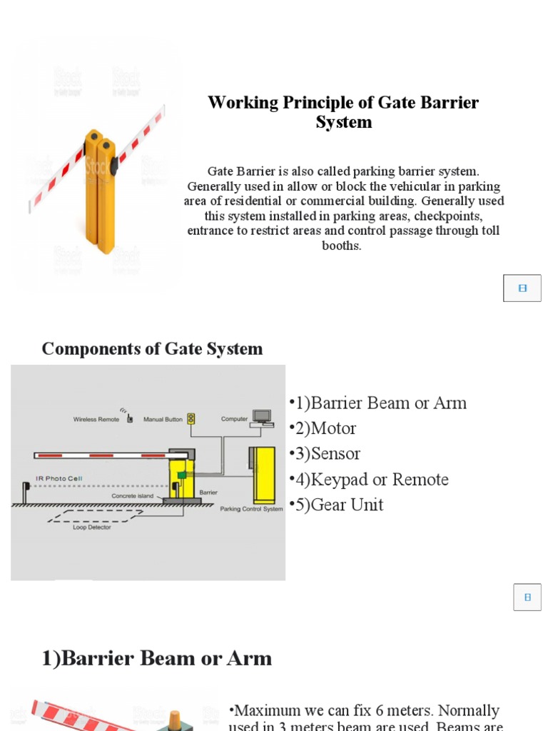 Working Principle of Gate Barrier System | PDF