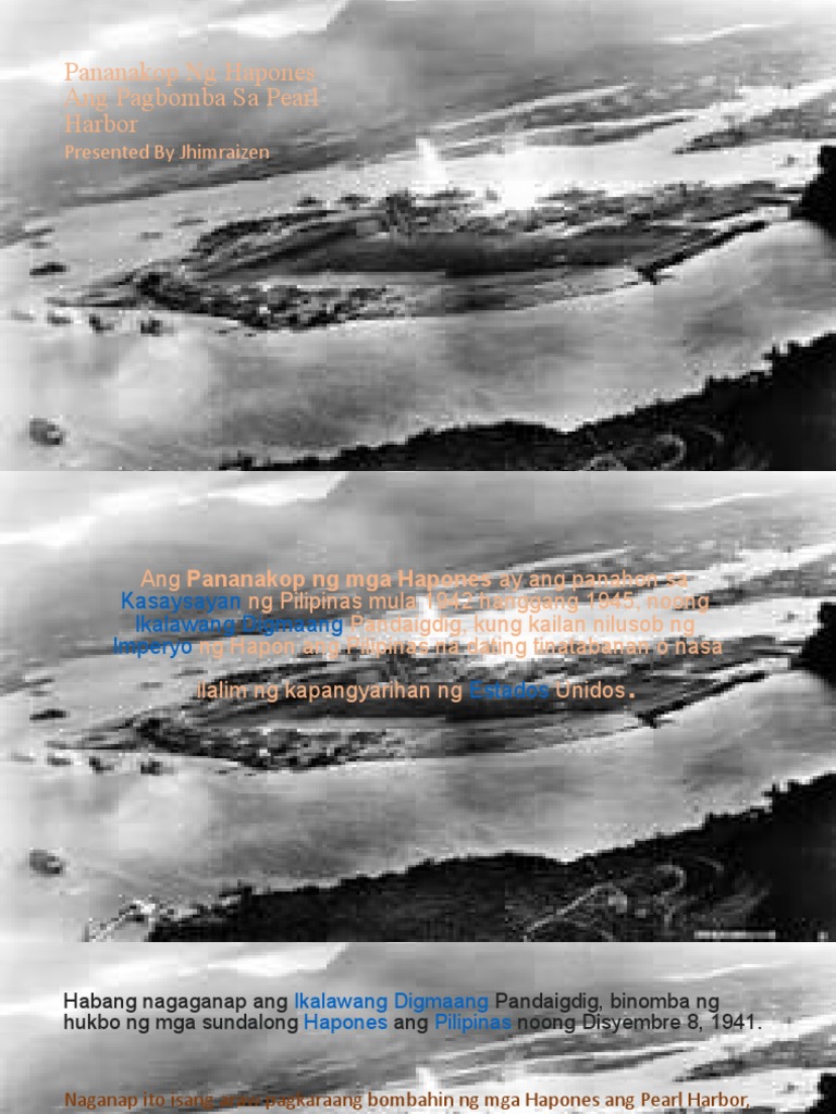 Pananakop NG Hapones Ang Pagbomba Sa Pearl Harbor-Jhimraizen | PDF