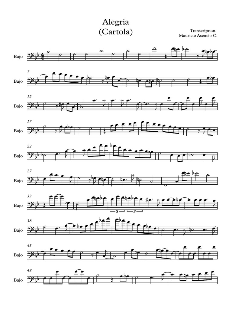 Alegriacartola Alegria - Partitura Completa | PDF