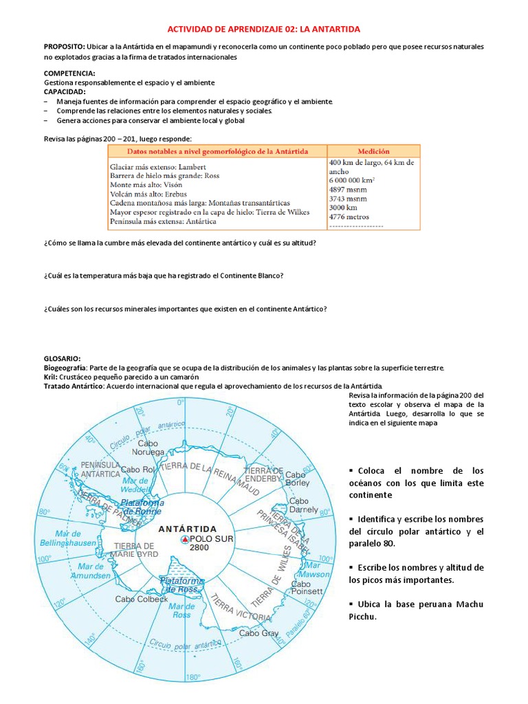 Importancia y recursos de la Antártida | PDF | Naturaleza | Geografía ...
